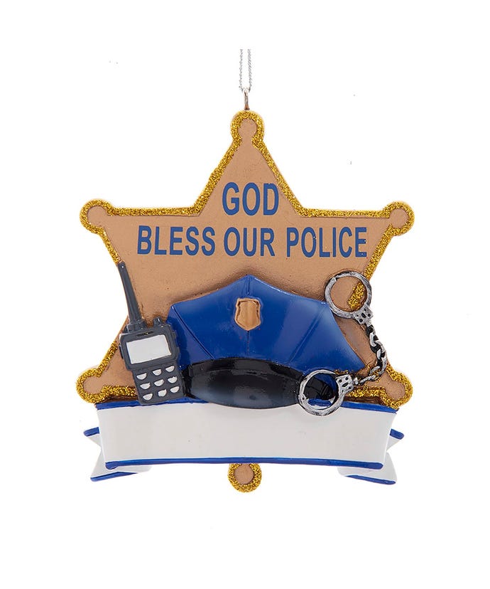 God Bless Our Police Ornament