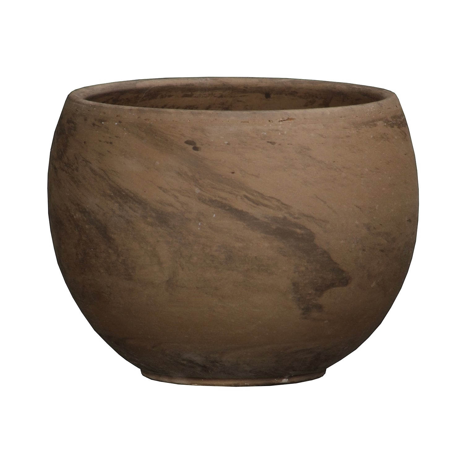 Chocolate Terracotta Sphere Pot